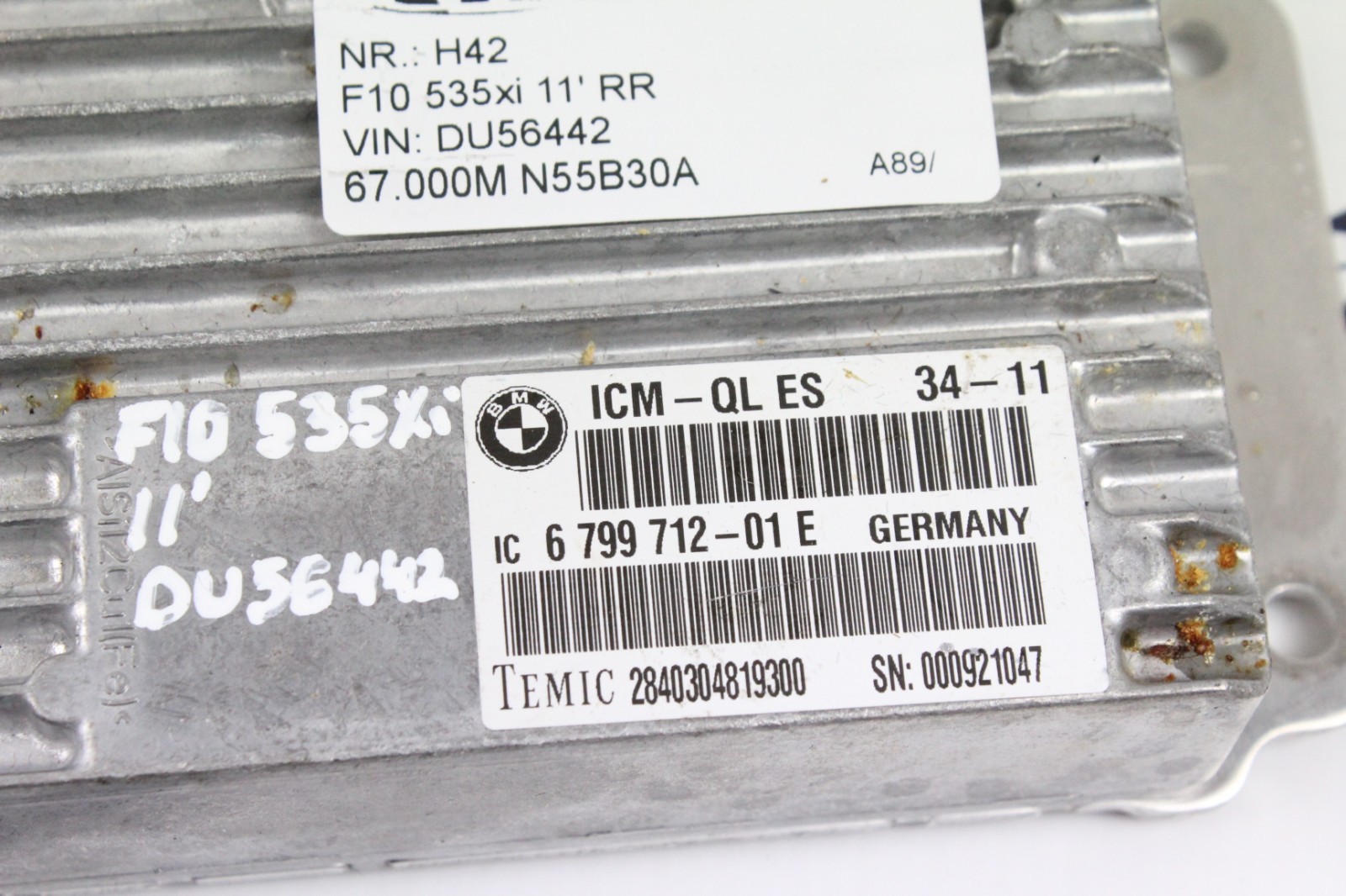 BMW F10 F11 5 SERIES ICM CONTROL MODULE UNIT PN 6799712 | eBay UK