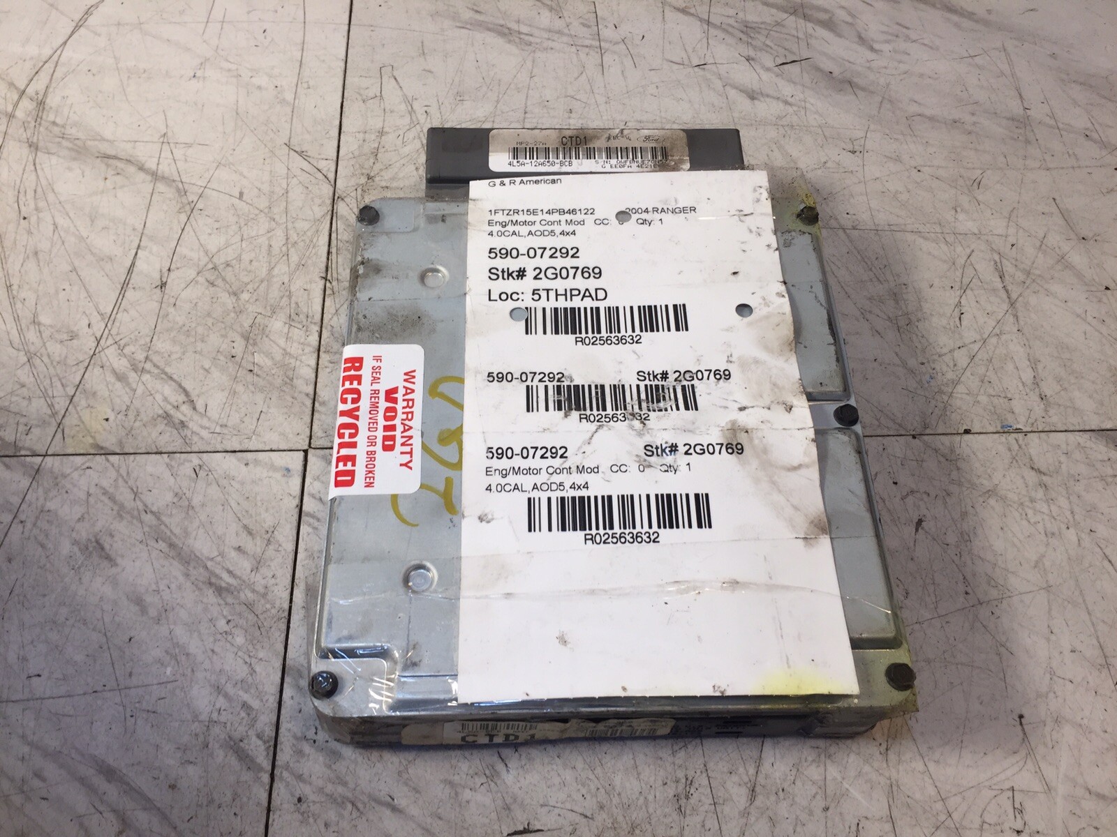 2004 Ford Ranger B4000 4.0 A/T Engine Computer Ecm Pcm Ecu Module | eBay