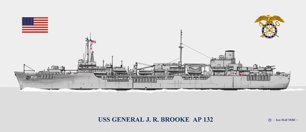 USS General J R Brooke AP-132 Print US Navy | eBay