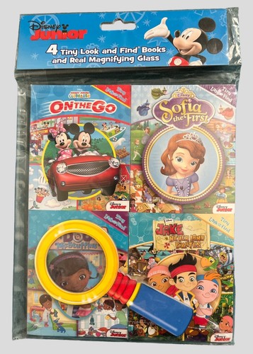 DISNEY Junior 2016 4 Tiny Look and Find Books With A Real Magnifying ...