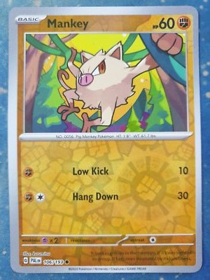 Pokemon TCG Mankey 106/193 Paldea Evolved Reverse Holo | eBay UK