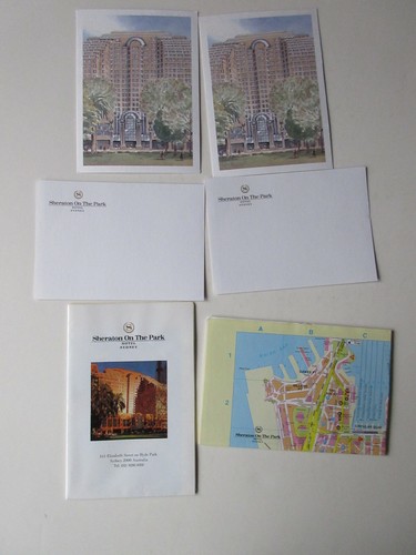 lot - Sheaton On the Park Hotel SYDNEY AUSTRALIA map POSTCARDS guide ...