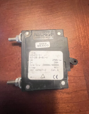AIRPAX CIRCUIT BREAKER LELK1-1-62-20.0-01-V 250V 20A AMP | eBay