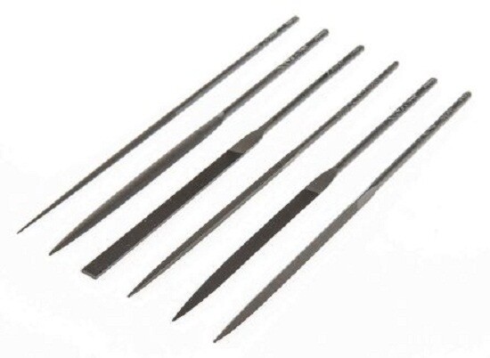 Vallorbe NEEDLE FILE SET VLA2453-2 160mm 6-Pieces Second Cut, Chrome ...
