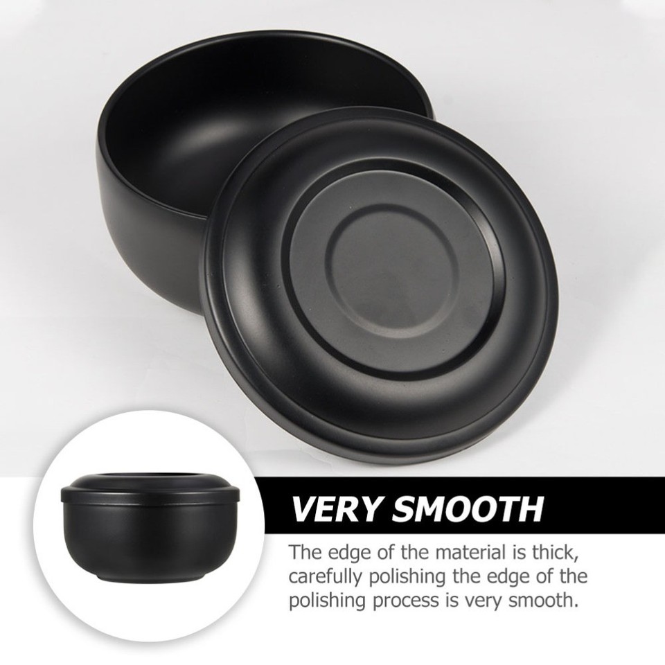 Shaving Dish Stainless Steel Foaming Bowl Shave Soap Container with Lid ...