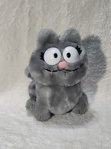 Garfield nermal plush siting Vintage '80s 1983 grey Cat retro Dakin 7 ...
