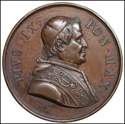 Pope Pius IX 1846-1878 Election Rare Medal Vatican Papal States ...