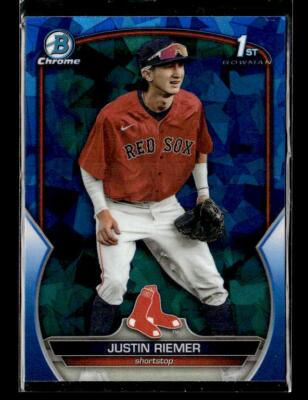 2023 Bowman Draft Sapphire Edition #BDC-182 Justin Riemer Boston Red ...