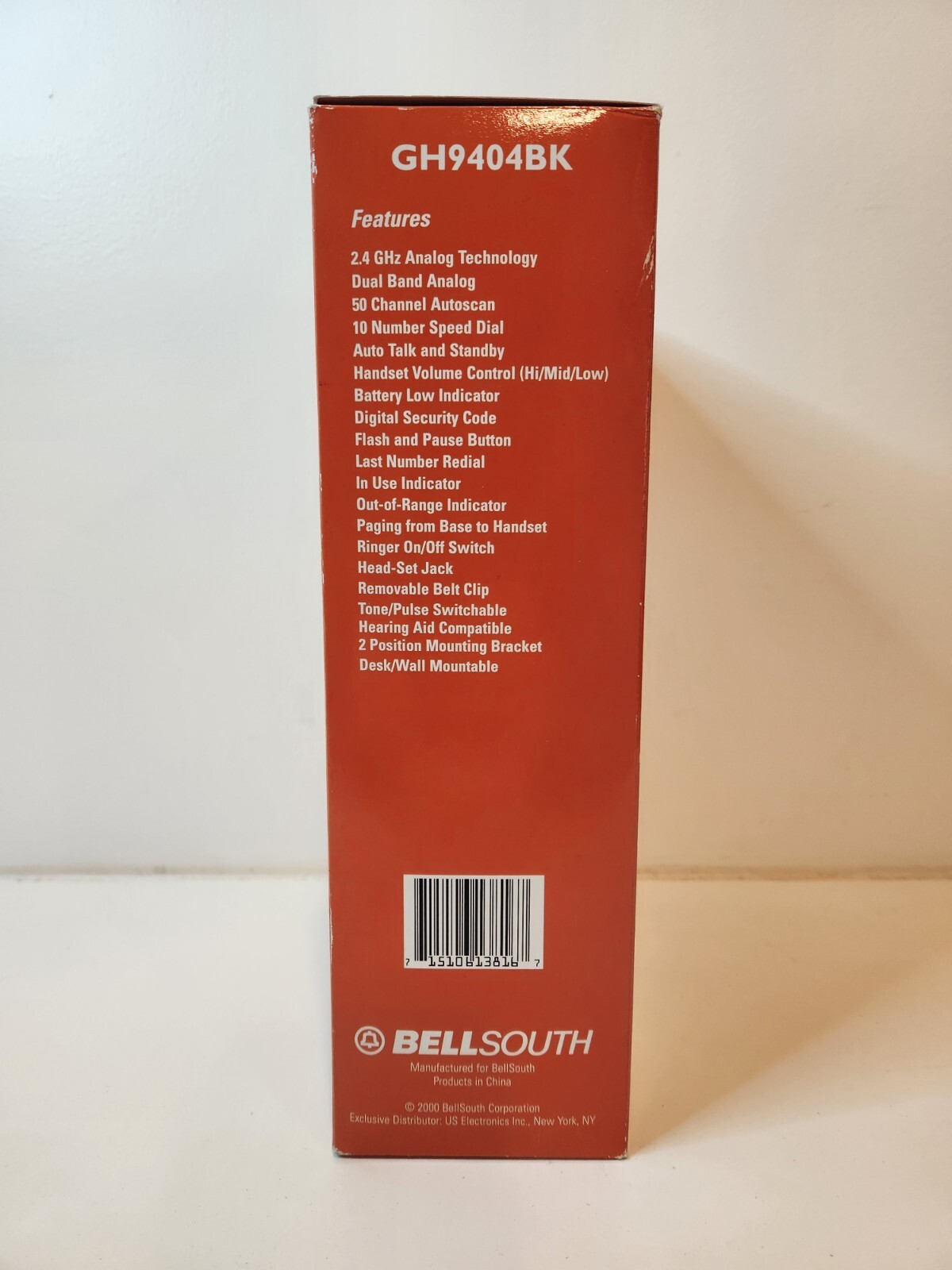 BellSouth Cordless Phone 2.4 GHz 50 Channel Autoscan GH9404BK NEW OPEN ...