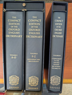 The Compact Edition of The Oxford English Dictionary 3 Volumes with ...