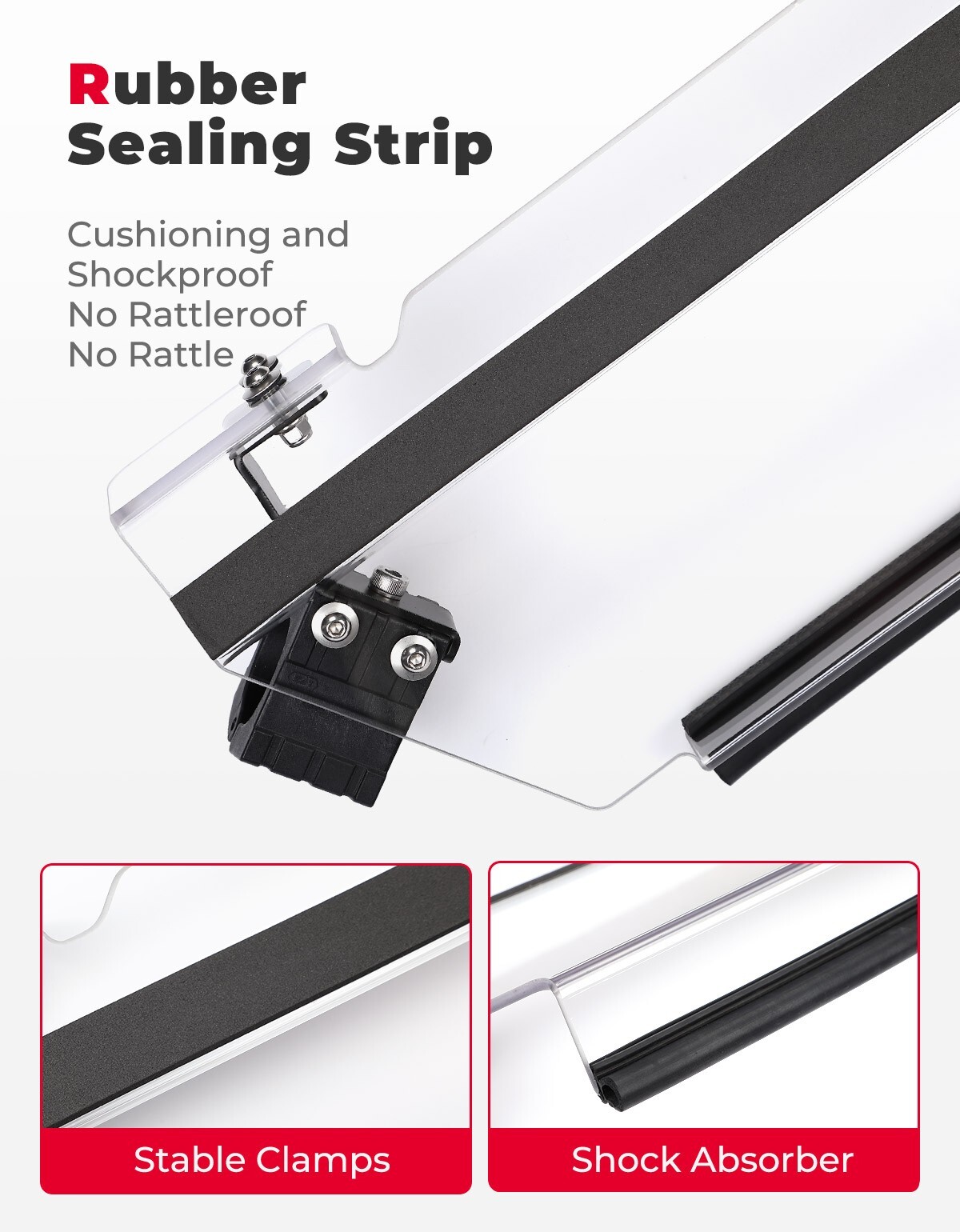 KEMIMOTO Hard Coated PC Filp Up Split Windshield for CFMOTO ZForce 950 ...