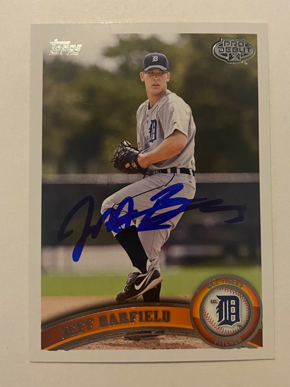 Jeff Barfield Signed Topps #240 2011 Card GCL Tigers Auto MLB RAD | eBay