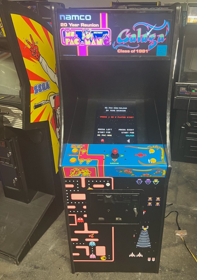 GALAGA Ms PAC-MAN 20 YEAR REUNION ARCADE MACHINE by MIDWAY 2001 | eBay