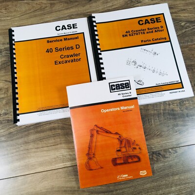 Drott Case 40D Crawler Excavator Service Manual Parts Catalog Operators ...