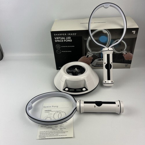 Sharper Image Virtual LED Space Pong Tested and Working 1 or 2 Players ...