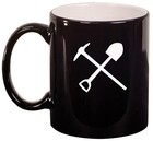 11oz Ceramic Coffee Tea Mug Glass Cup Shovel Pick Miner Mining Tools | eBay