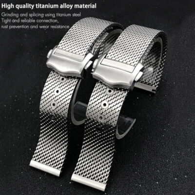 19/20mm Titanium Steel Watch Band For Omega 007 Seamaster James Bond ...