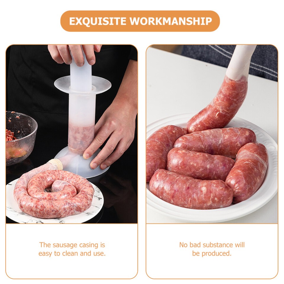 Sausage Casings Collagen Edible Vegetarian Skins for Stuffing 22MM ...