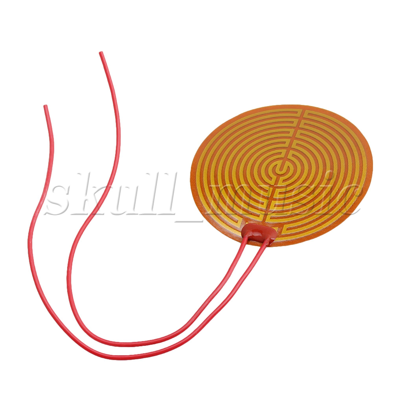 2 x 12V 13W Flexible Heater Plate Adhesive PI Heating Pad 70mm Diameter ...
