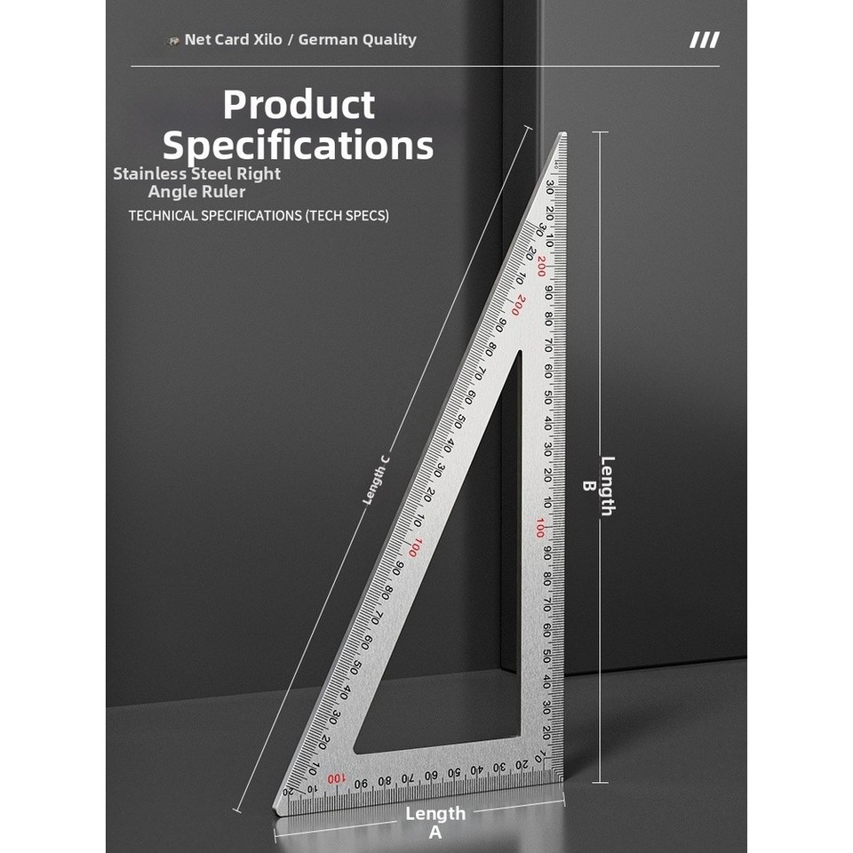 Reliable Stainless Steel Set Square for Technical Drawing Applications ...