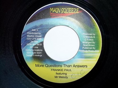 Frankie Paul - More Questions Than Answers, 7", (Vinyl) | eBay UK