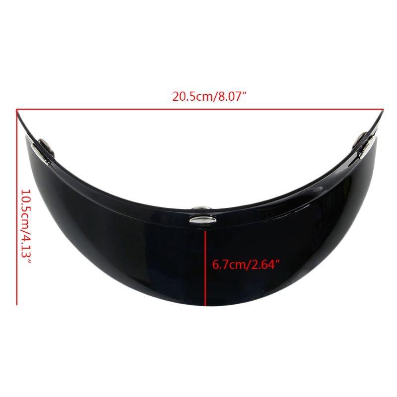 Hot Universal 3 Snap Visor Face Shield Lens For Motorcycle Helmets Open ...
