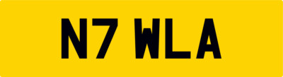 N7 WLA QUALITY 1 DIGIT PRIVATE UK OLD CAR REG NUMBER PLATE ALL FEES ...