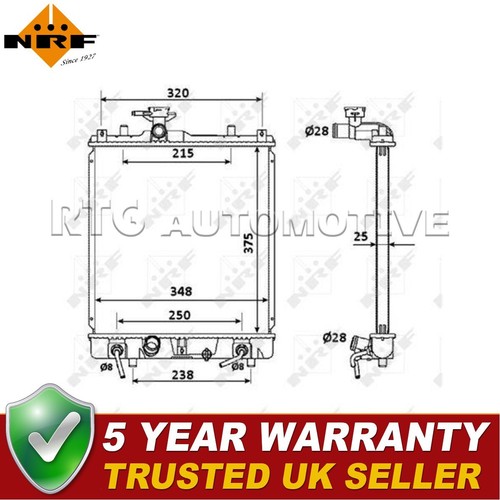 NRF Radiator Fits Suzuki Ignis 2000- Wagon R 2003-2006 1.3 1.5 + Other ...