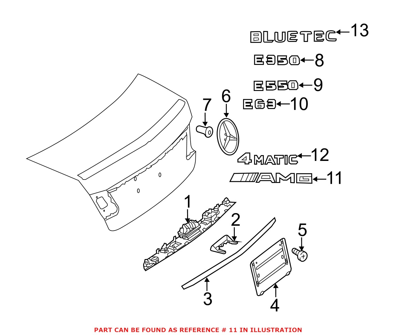 Genuine OEM Quarter Panel Emblem for Mercedes 0008170414 | eBay
