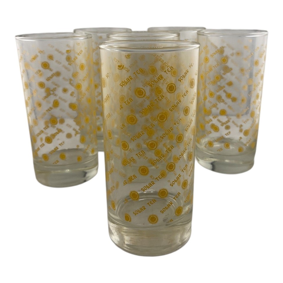 Solar Sun Tea Maker Glass Jar Canister w/ Domed Lid 1970's Vintage W/ 6 ...