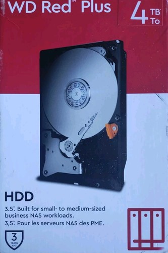 Western Digital 4TB WD Red Plus NAS Internal Hard Drive HDD - 5400 RPM ...