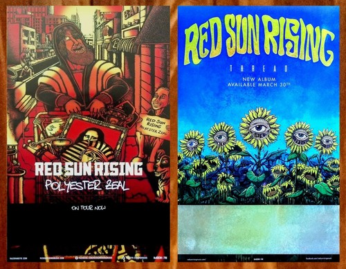 RED SUN RISING Polyester Zeal | Thread Ltd Ed 2 RARE New Tour Posters ...