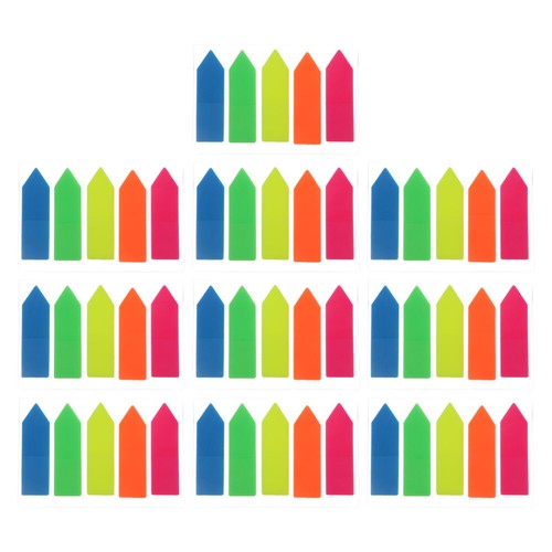 10 Sets Colorful Index Paper Tabs Memo Notepad Notepads | eBay