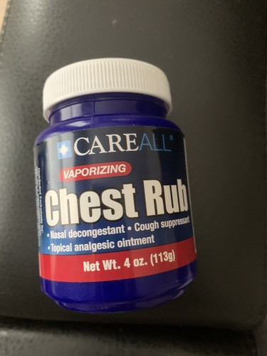 Care All Vaporizing Chest Rub - 4 oz | eBay