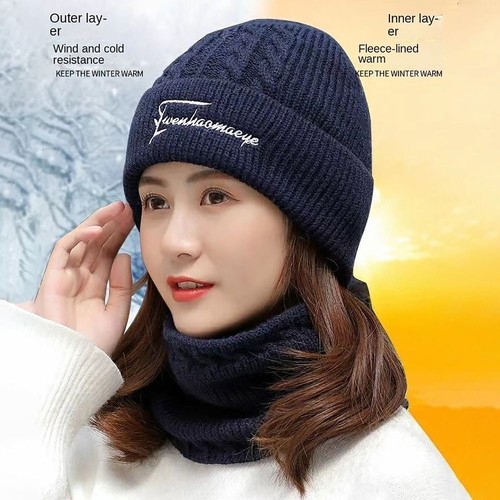 Neck Protection Beanie Hat Scarf Windproof Hat Scarf Set Cycling | eBay ...