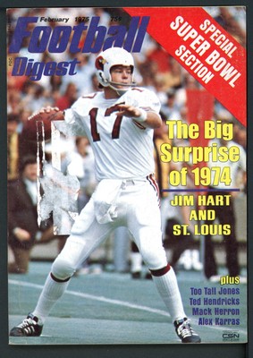 Football Digest February 1975 - Jim Hart 6 - EX/MT | eBay