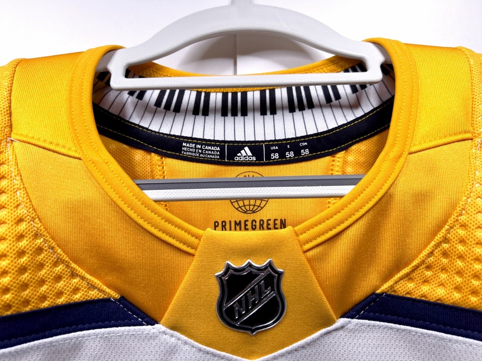 Nashville Predators Away MiC Team Issued Adidas PrimeGreen Jersey Size ...