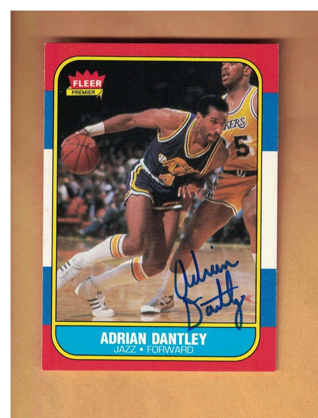 Adrian Dantley AUTOGRAPHED 1986-87 FLEER BASKETBALL CARD SIGNED UTAH ...
