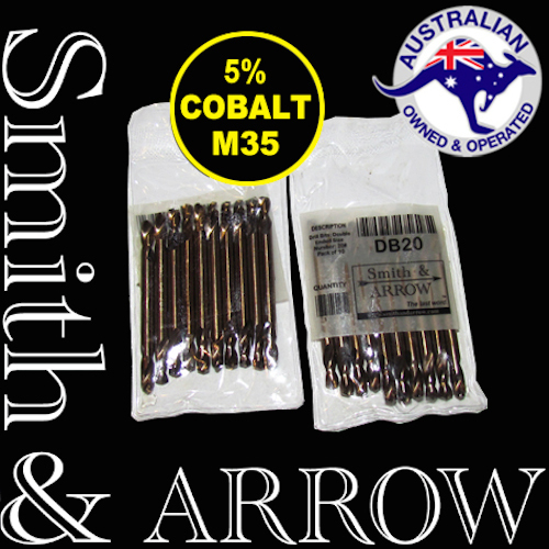 DOUBLE ENDED DRILL BITS 5/32" No.#20 M35 COBALT HSS METAL TWIST END 4mm ...