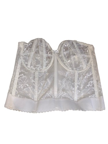 Goddess Long Line Bullet Bra Corset Bustier Cincher Shaper 38D Pin Up ...