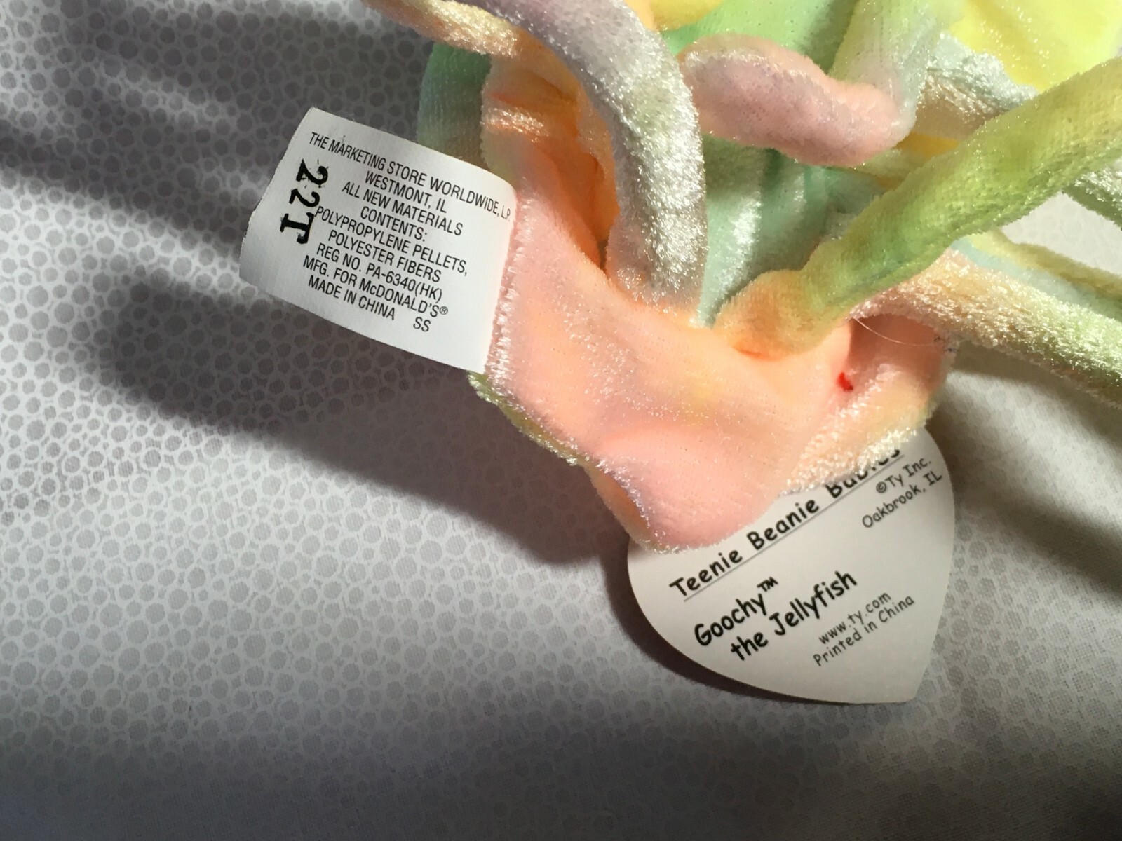 GOOCHY BEANIE BABY & GOOCHY THE JELLYFISH TEENIE BEANIE BABY (McDonald ...