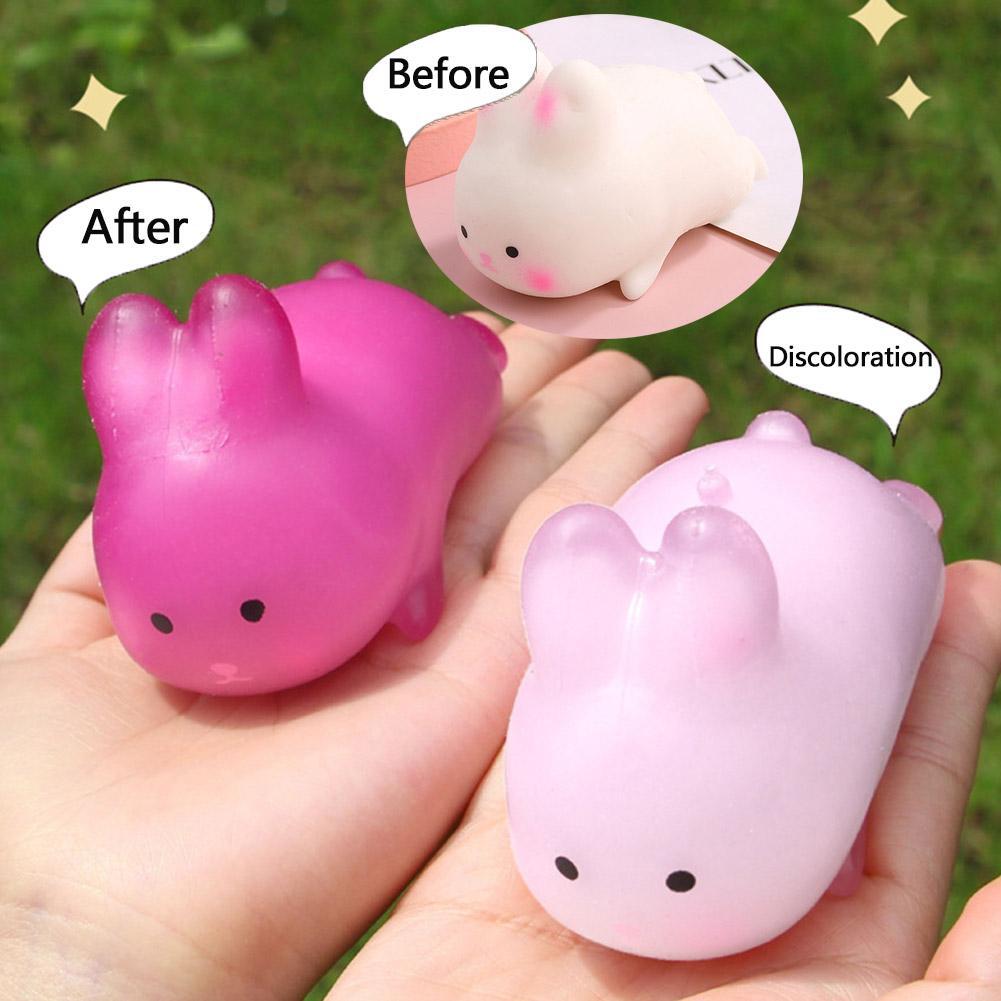 Squeeze discoloration Rabbit Shape Toys Decompression Sensory Fidget ...