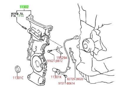Toyota Rav4 Scion tC 2AZFE Front Engine Timing Cover Genuine OEM ...