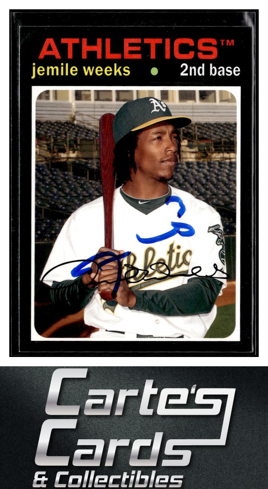 Jemile Weeks 2012 Topps Archives #54 Athletics TTM/IP Signed ...