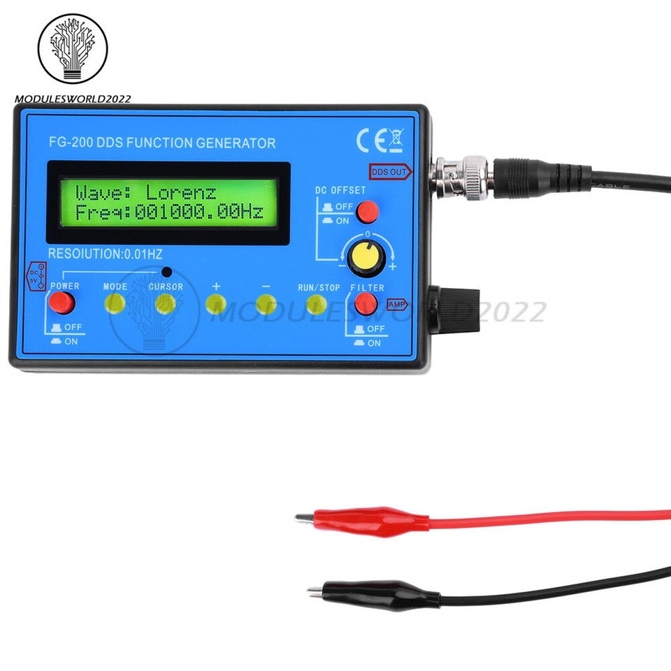 FG-200 0.01Hz-500KHz DDS Function Signal Generator Frequency Signal ...