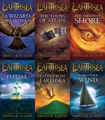 Ursula K LeGuin EARTHSEA CYCLE Fantasy Series MASS MARKET PAPERBACK Set ...