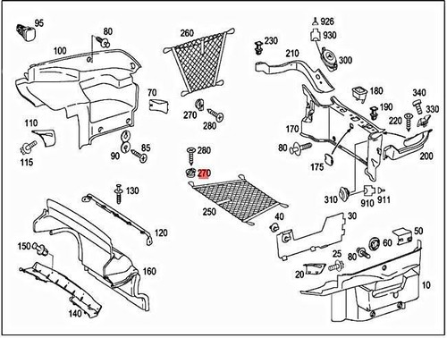 Genuine MERCEDES R199 R230 SL R230 SLR R199 Hook 2108150022 | eBay