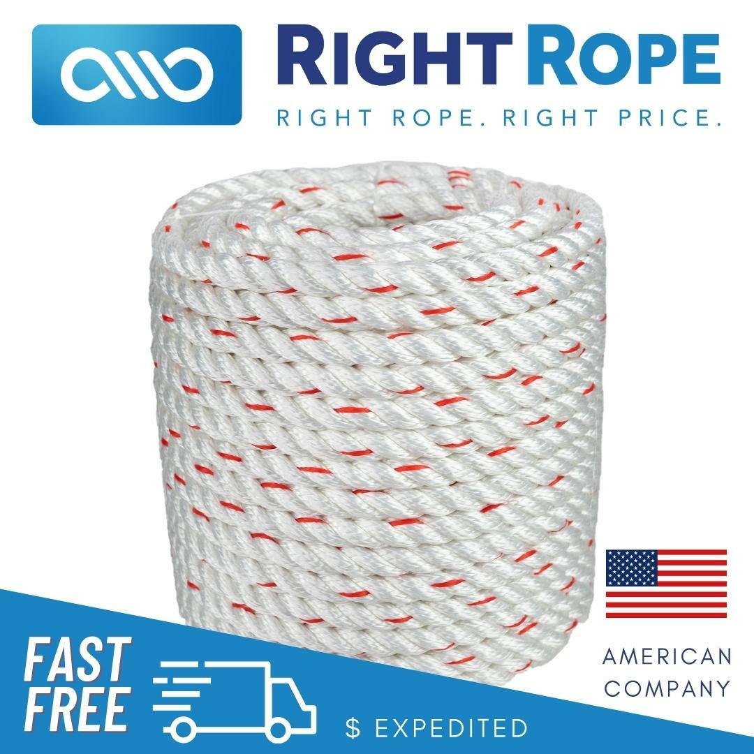 3/4" x 100' Arborist Bull Rope 20% Stronger! Tree Rigging Line Utility ...