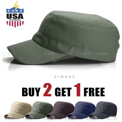 Men Cap Army Hat Cadet Castro Military Patrol Summer Truck Camo ...