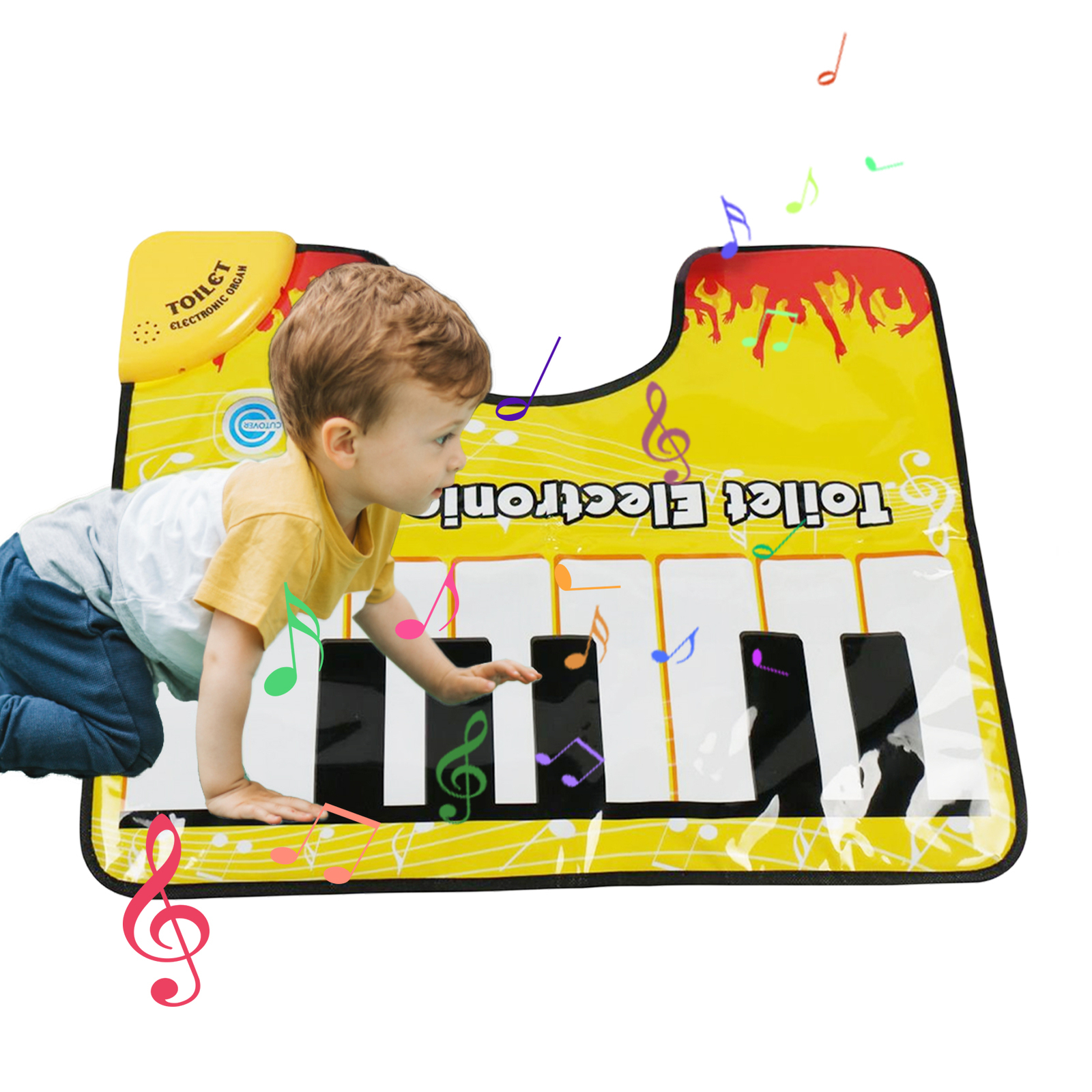 Toilet Piano Keyboard Mat Bathroom Funny Toe Tapping Musical Potty ...